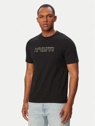 Calvin Klein Jeans T-Shirt SS 30s EU LV04RG800G Schwarz Regular Fit