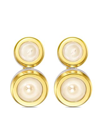 Tasaki puces doreilles M/G Sliced en or 18ct à perle