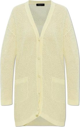 Fabiana Filippi Femme, Pulls, Jaune, Taille: 40 FR Cardigan avec poches
