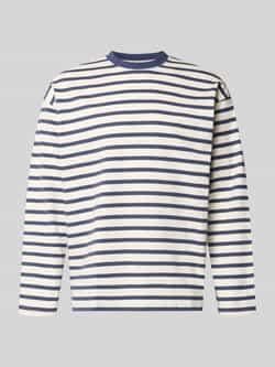 Jack & Jones Regular Fit Longsleeve aus reiner Baumwolle mit Streifenmuster