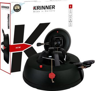 Krinner Christbaumst&auml;nder Black Edition Comfort Grip S Baumh&ouml;he bis 2,3m Weihnachtsbaumst&auml;nder Tannenbaumst&auml;nder 3,0 Liter Wassertank Schwarz
