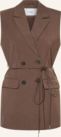 Y.A.S. Blazerweste Mit Glitzergarn braun