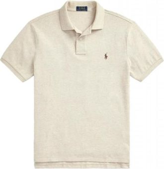 Ralph Lauren Homme, Tops, Beige, Taille: L Polo Coupe Slim Personnalis&eacute;e