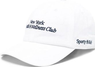 Sporty & Rich AC040710083WH Embroidered Logo Baseball Cap - White