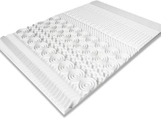 IDMarket Surmatelas 140x190 CM Elias Mousse m&eacute;moire de Forme 10 Zones