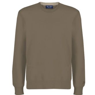 Saint Barth Pull Regent &agrave; col rond - Homme - Pulls - Brun - Taille: M