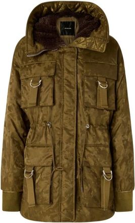 Pinko Pinko - Doudoune &agrave; capuche - Femme - Vestes - Vert - Taille: 40 FR