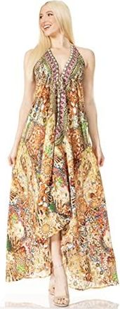 Sakkas 2021 - Lizi 2 Robe Mouchoir Maxi Haute-Low pour Femme Beach Party Vacation - 507 - OS