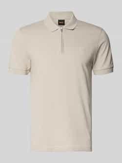 Boss Orange by Hugo Boss Slim Fit Poloshirt aus Baumwoll-Mix Modell PASSERZIP