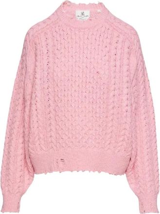 Denimist Femme, Pulls, Rose, Taille: 42 FR Oversized Aran Sweater