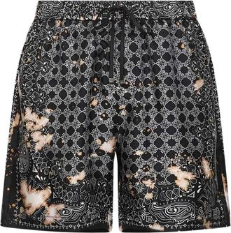 Amiri Homme, Shorts, Noir, Taille: L Shorts en soie &agrave; imprim&eacute; bandana