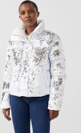 Jott Veste &agrave; sequins Blanc/argent Isadora - Taille XS