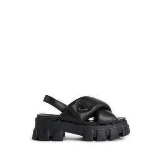 Prada Sandales matelass&eacute;es en cuir