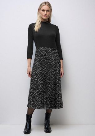 Street One Midikleid mit plissiertem Rockteil