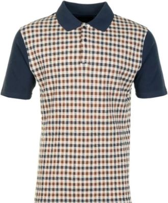 Aquascutum Homme, Tops, Multicolore, Taille: XL Active Club Check Piqué Polo