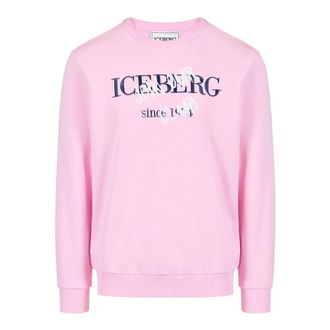 Iceberg Homme, Sweatshirts et sweats &agrave; capuche, Rose, Taille: XL SweaT-shirt Coupe Slim Col Rond