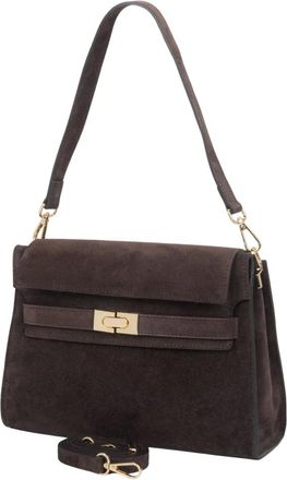 Estro & Luminara Femme, Sacs, Brun, Taille: ONE Size Velour Shoulder Bag
