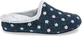 Garz&oacute;n Chaussons Casa pour femme - Semelle en caoutchouc - Motif imprim&eacute; avec des fleurs color&eacute;es., gris, 36 EU