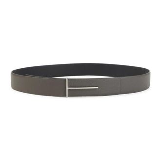 Tom Ford G&uuml;rtel aus Kalbsleder in Rauchgrau und Schwarz - - Accessories - Herren - Grau - 100 CM