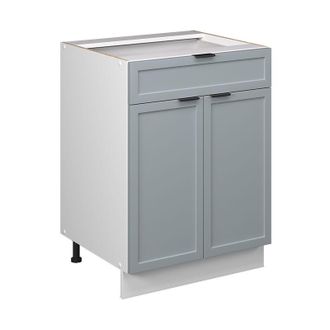 Vicco Meuble cuisine Fame-Line, Bleu clair-gris, 60 cm avec tiroir, sans plan de travail Vicco