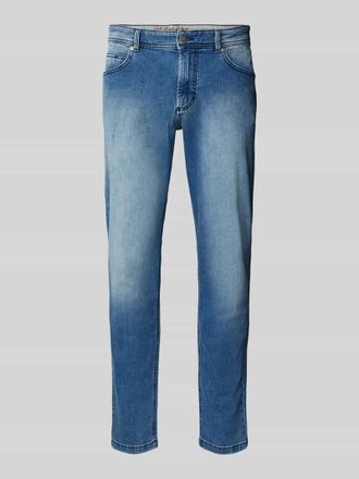 Christian Berg Straight Fit Jeans mit Brand-Detail