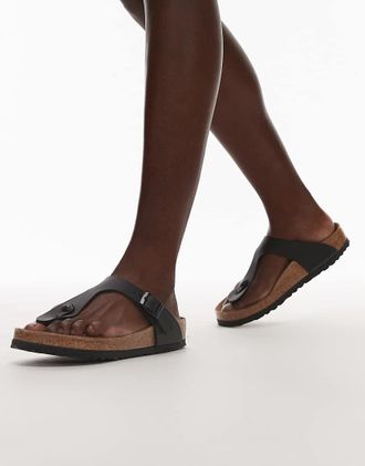 Birkenstock Gizeh - Sandales en birko-flor - Noir