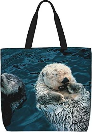 Generic Sac Fourre-Tout Animal Mignon Dans La Mer Sac &Agrave; Dos De Grande Capacit&eacute; Avec Poign&eacute;es Sacs En Toile Pour Femmes, Pour Burea, Shopping, Filles, Femmes