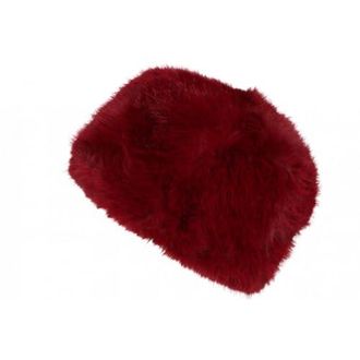 Nyls Cr&eacute;ation Chapka Toque Fourrure Bordeaux Femme Doublure Polaire Classe Maritza - Taille Unique - Rouge
