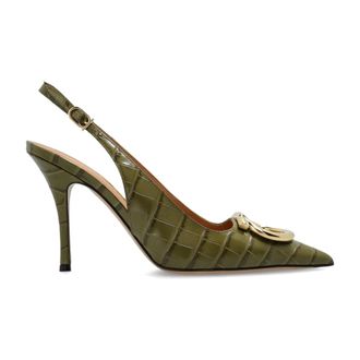 Ferragamo Sara 95 Slingback Escarpins - Femme - Chaussures - Vert - Taille: 38 EU