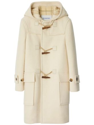 Burberry duffle-coat &agrave; capuche - Tons neutres