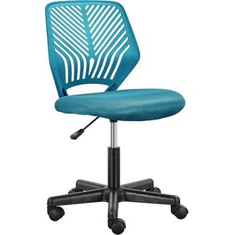 Yaheetech ergonomisch Schreibtischstuhl B&uuml;rostuhl ohne Armlehnen Drehstuhl mit R&uuml;cklehne Arbeitsstuhl h&ouml;henverstellbar 136 kg belastbar 50 x 55 x 79-92 cm T&uuml;rki