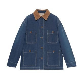 Gucci Denim Longline Jacke - - Jackets - Damen - Blau - S