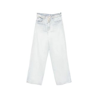 RRR123 Bleached Jeans mit Kordelzug - - Jeans - Herren - Blau - W34