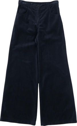 Aspesi Femme, Pantalons, Bleu, Taille: 40 FR Pantalon Large en Velours Lisse