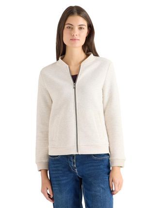 Cecil Kurze Strukturjacke Alabaster beige Melange XXL