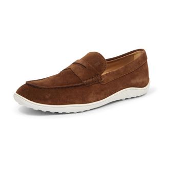 Tod's Homme, Chaussures, Brun, Taille: 40 1/2 EU I0271 Mocassino Suede Loafer