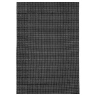 DOITOOL Schwarze Waschbare Tischsets aus PVC mit Rutschfester Hitzebest&auml;ndiger Webstruktur Dekorative Platzmatten f&uuml;r K&uuml;che Esszimmer Hotel und Party Leicht z