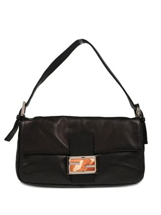 Fendi sac à main Flap Baguette (années 1990-2000) - Noir