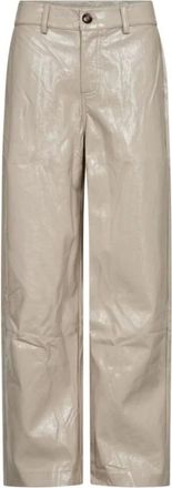 Co'Couture Femme, Pantalons, Beige, Taille: 38 FR Leather Pantalons