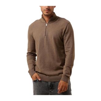 Selected Herren Half Zip Cardigan Braun - - Knitwear - Herren - Braun - 2XL