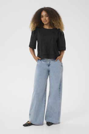 Cream Kurzarm-Bluse CRAnais A-shape black