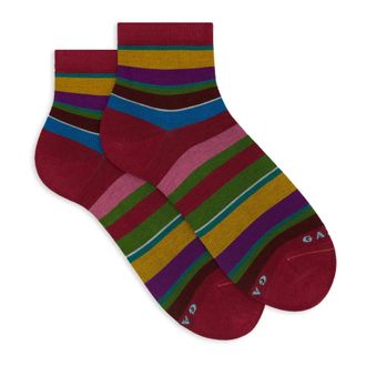 Gallo Gallo, Femme, Sous-v&ecirc;tements, Multicolore, Taille: ONE Size Chaussettes Courtes en Coton Ray&eacute;