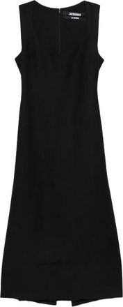 Jacquemus Femme, Robes, Noir, Taille: 36 FR Robe Midi &agrave; Encolure Carr&eacute;e