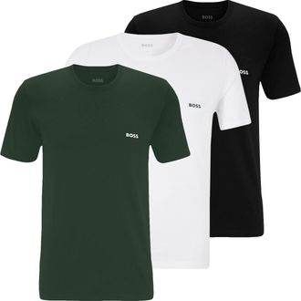 BOSS Herren Classic T-Shirts Kurzarm Shirts Pure Cotton Crew-Neck 3er Pack, Farbe:Mehrfarbig, Artikel:-972 White/anthrazit/Black, Größe:2XL