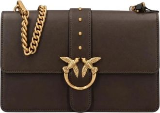 Pinko Pinko - Love One Classic ST Small - Femme - Sacs - Brun - Taille: ONE Size