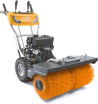 STIGA Sports SWS 800 GE Selbstfahrende Kehrmaschine f&uuml;r den Au&szlig;enbereich, 212cc Benzinmotor, 80 cm Kehrbreite, Elektro Start, LED Scheinwerfer, 8-Gang