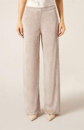 Calzedonia Palazzohose Aus Samt Mit Pailletten Hautfarben