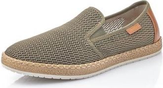 Rieker Homme Chaussures Basses B5276, Monsieur Mocassin,Chaussons,Chaussures daffaires,Pantoufles,Chaussures de collège,Vert (grün / 54),42 EU / 8 UK