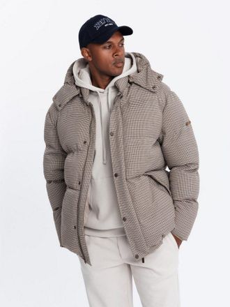 Ombre Winterjacke Dick wattierte Herren-Peplit- Pufferjacke