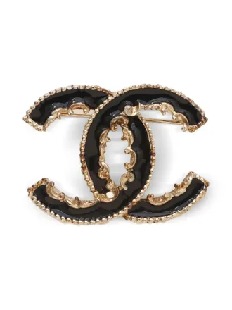 Chanel broche à logo CC (2013) - Or